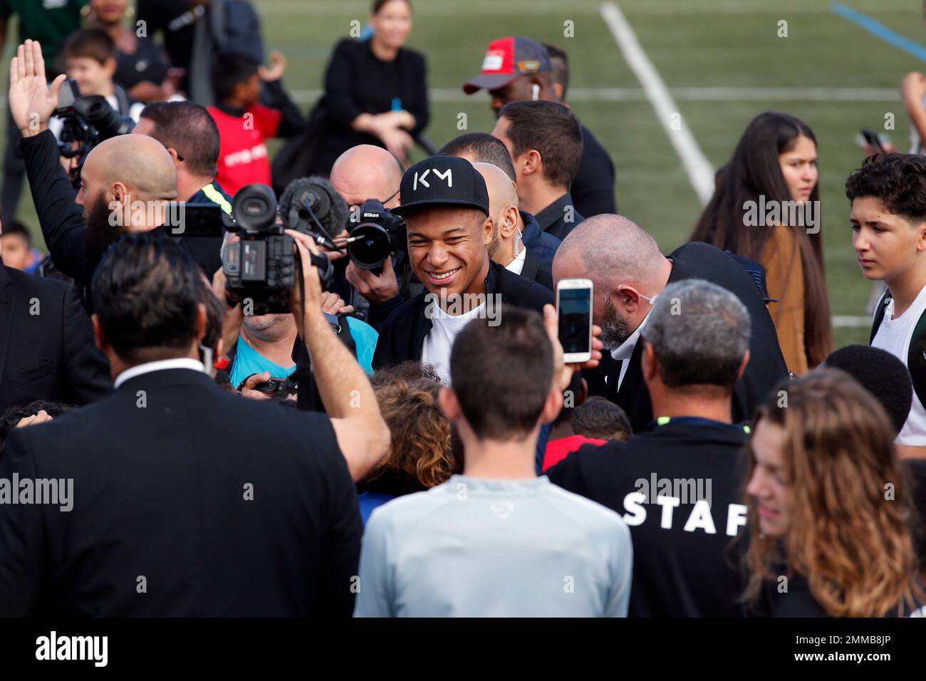 France soccer team player Kylian Mbappe arrives to sign autographs for ...