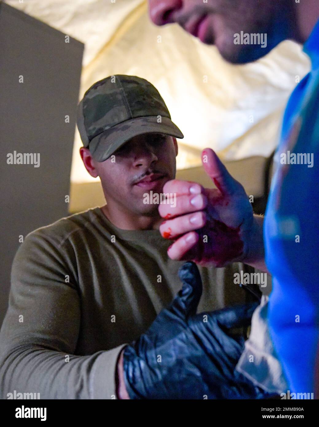 U.S. Air Force Tech. Sgt. Justin Willis, a firefighter with the 378th ...