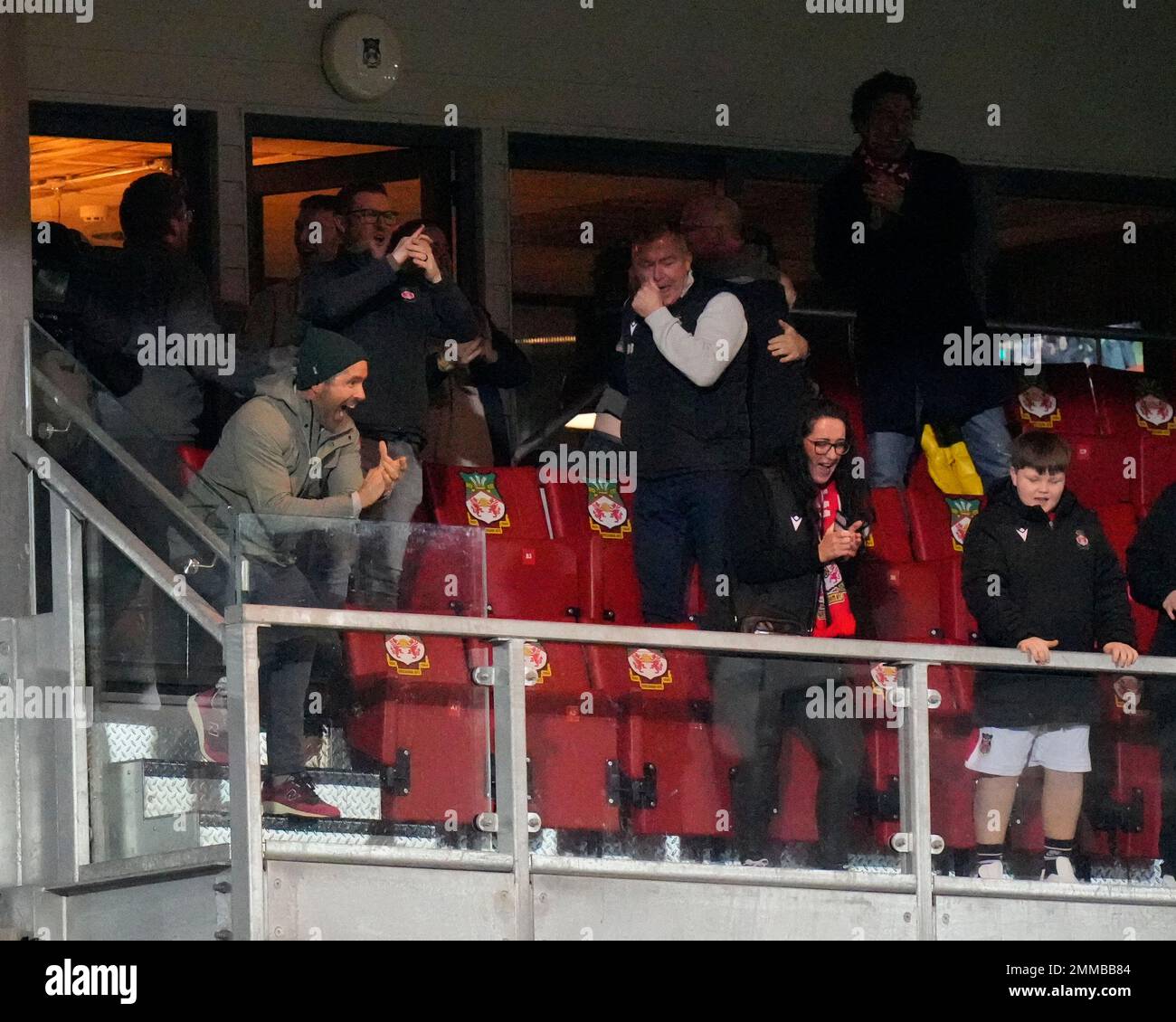 Wrexham, UK. 29th Jan, 2023. Ryan Reynolds co-owner of Wrexham ...