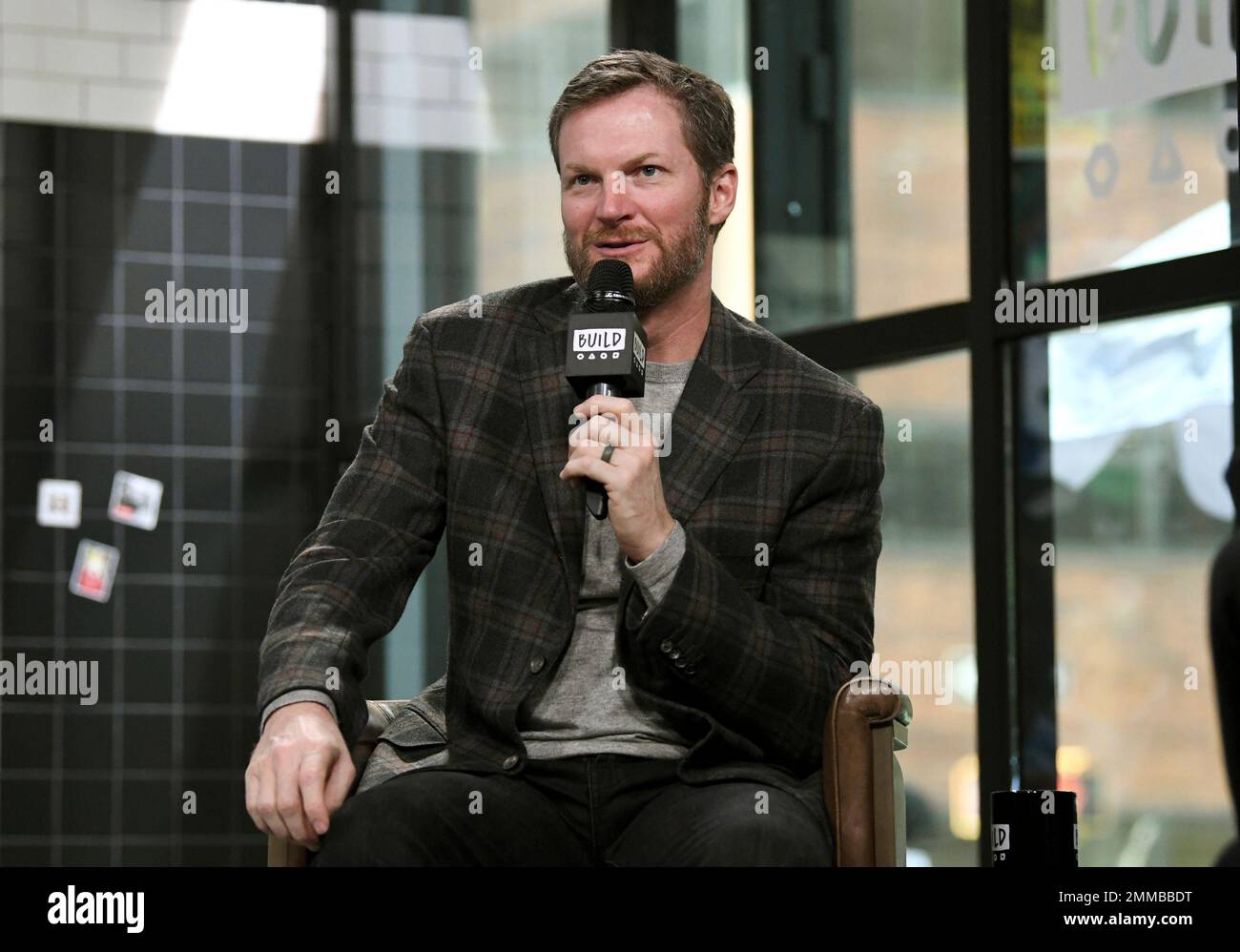 Professional race car driver Dale Earnhardt Jr. participates in the ...