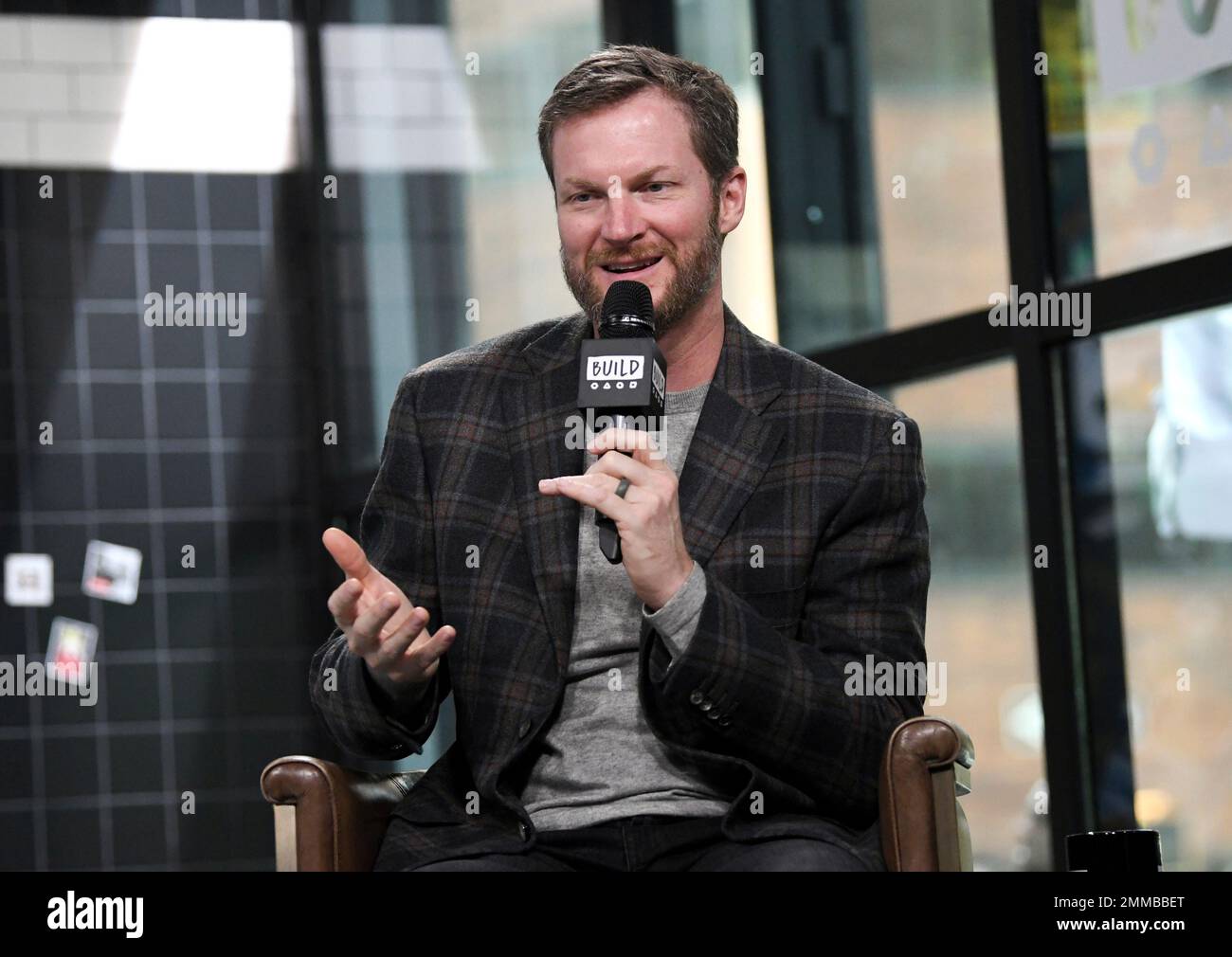 Professional race car driver Dale Earnhardt Jr. participates in the ...