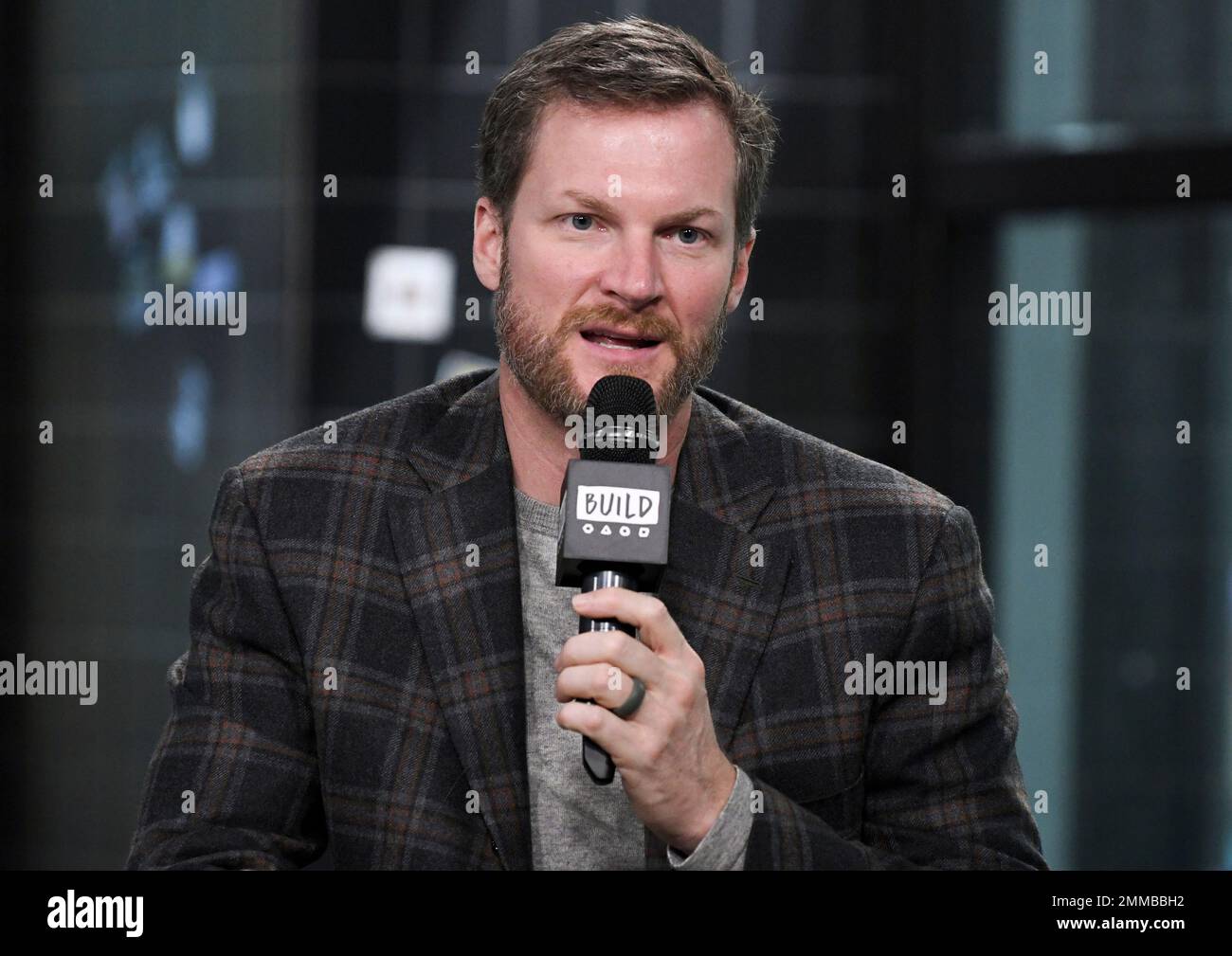 Professional race car driver Dale Earnhardt Jr. participates in the ...