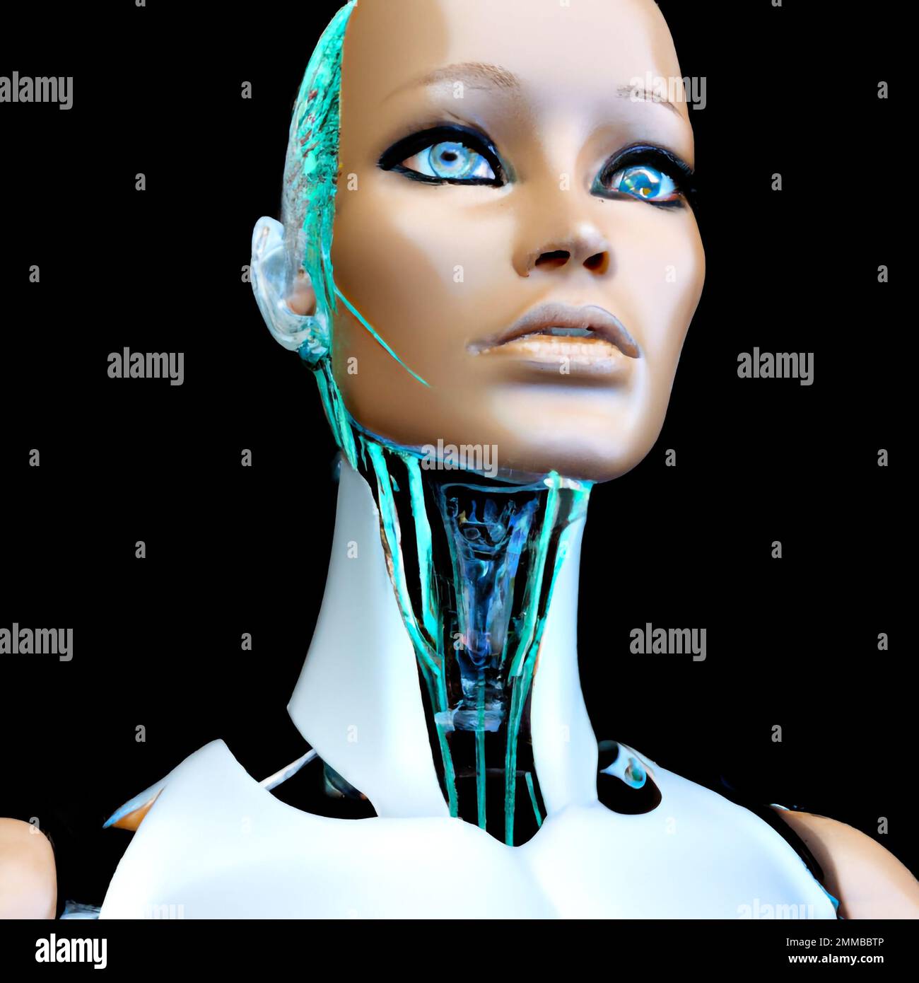 Cyber Girl humanoid robot with artificial intelligence – Digital 3D ...