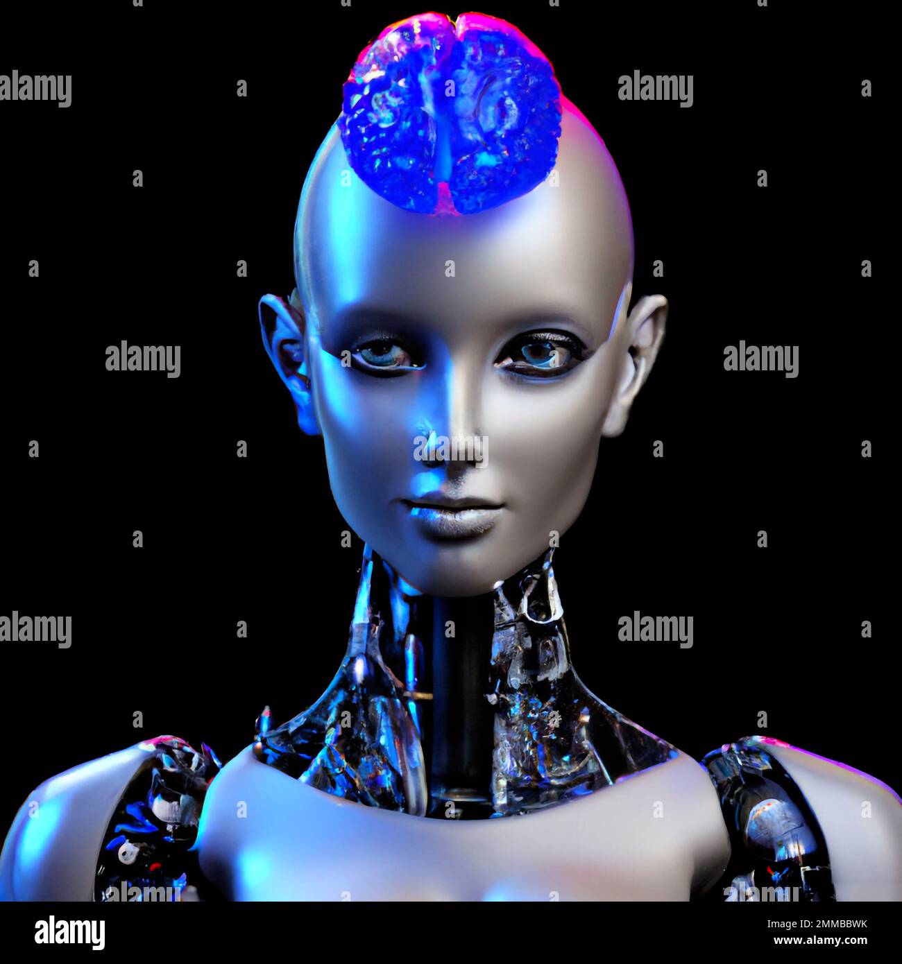 Cyber Girl humanoid robot with artificial intelligence – Digital 3D ...