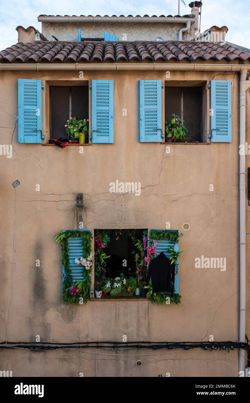 Marseille, Provence, France, 12 31 2022 - Traditional windows of a ...