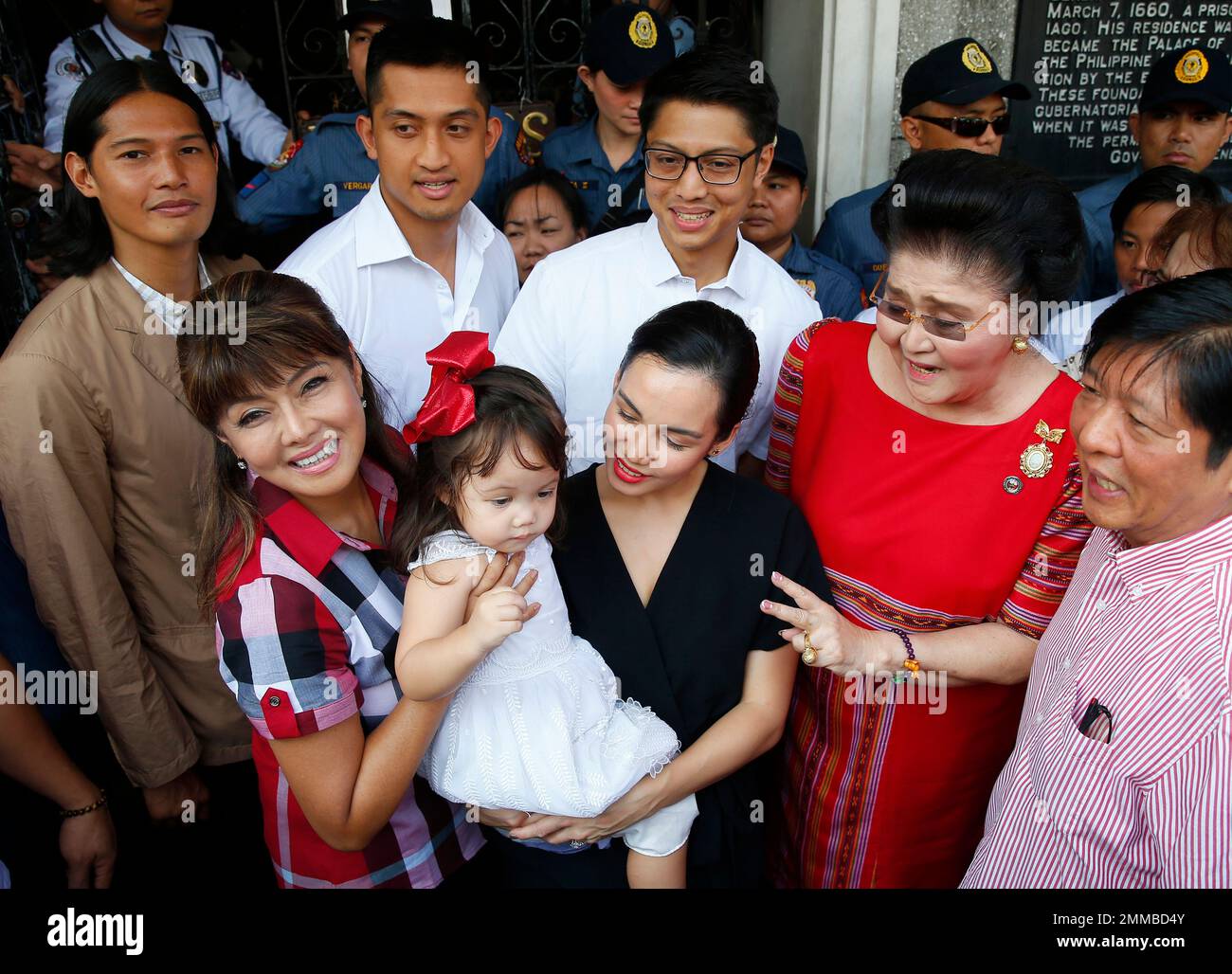 Governor Imee Marcos, left, the daughter of the late strongman ...