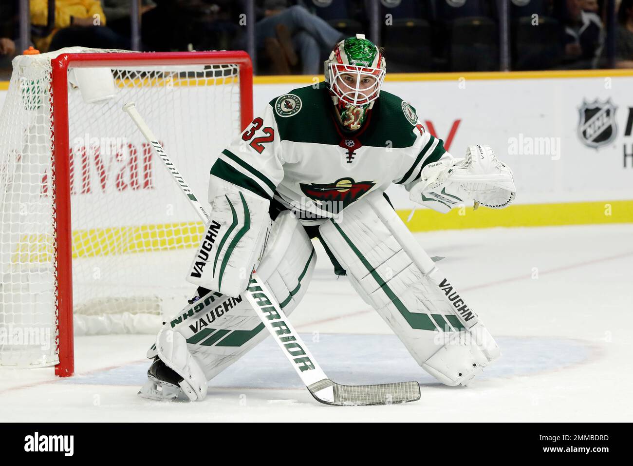 Minnesota Wild goaltender Alex Stalock plays against the Nashville ...