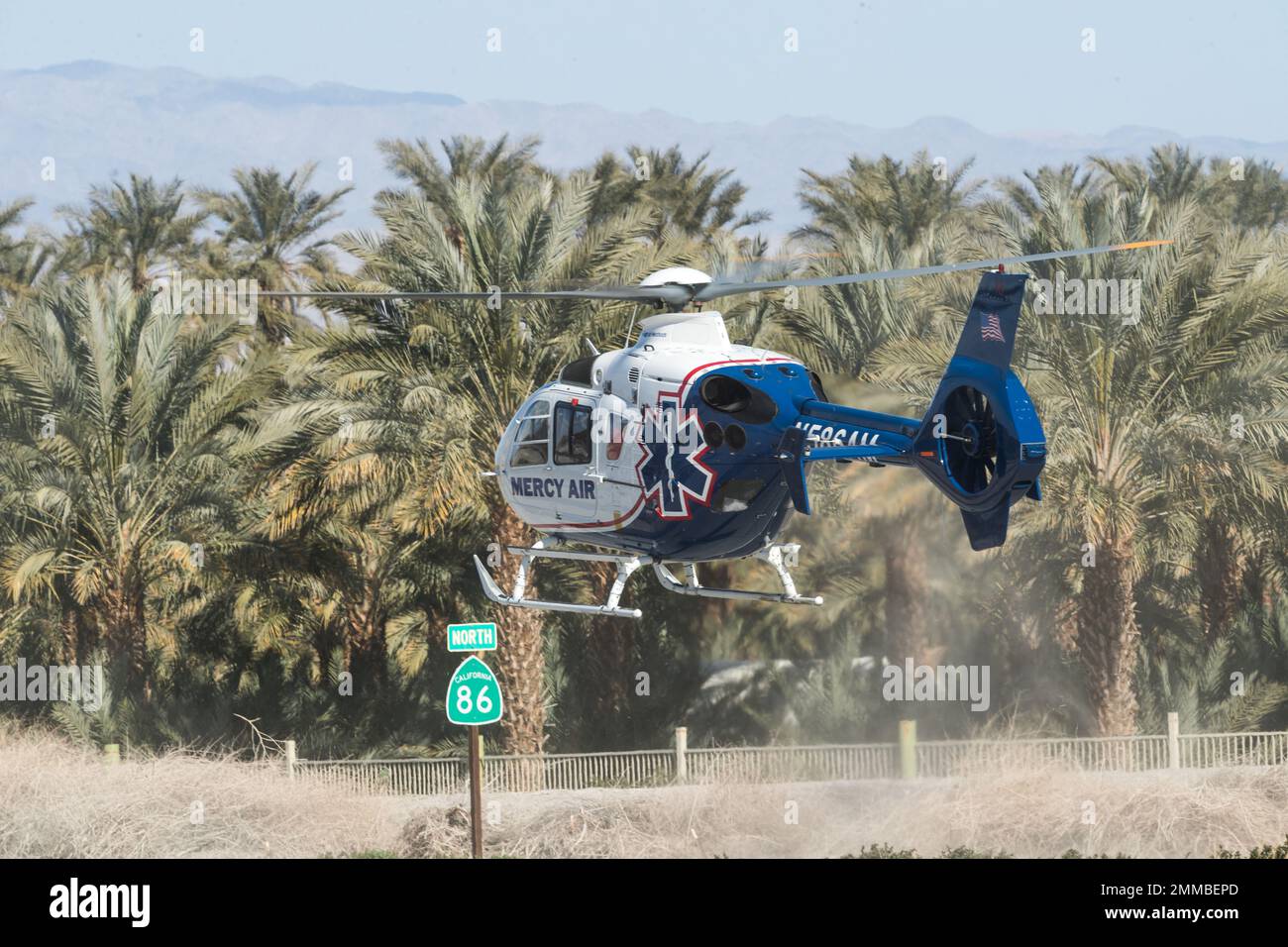 Oasis, California - January 29, 2023. The aftermath of a vehicle ...