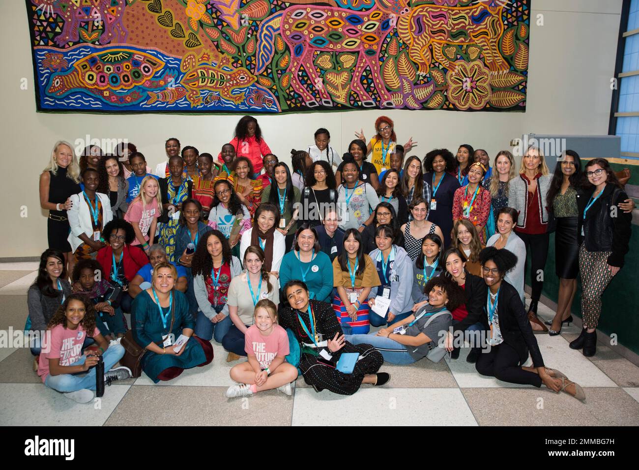 Attendees from Global G.L.O.W. (Girls Leading Our World)'s presentation ...