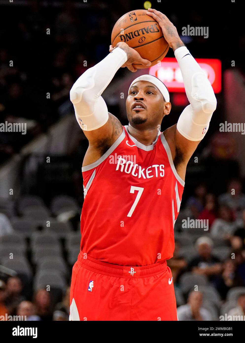 FILE - In this Oct. 7, 2018, file photo, Houston Rockets' Carmelo ...