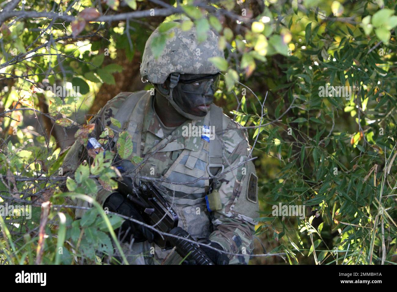Basic Combat Training Field Training Exercise with weapons and face ...