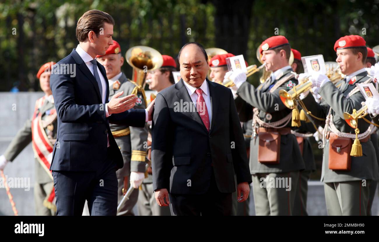 Austria's Chancellor Sebastian Kurz and Vietnamese Prime Minister ...