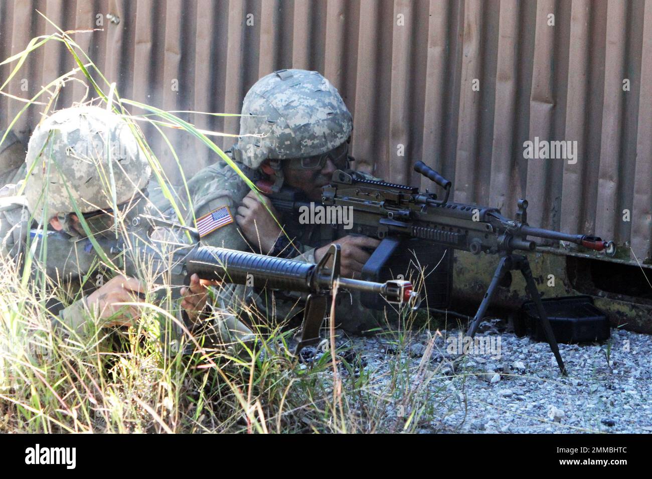 Basic Combat Training Field Training Exercise with machine gun, 79th ...