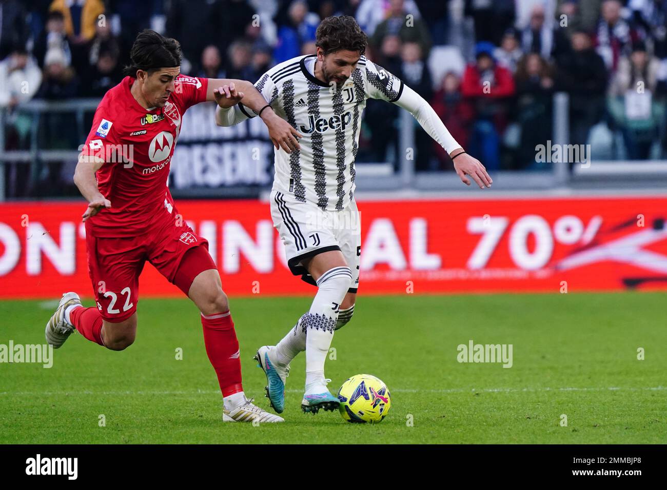 Turin, Italy. 29th Jan, 2023. Manuel Locatelli (Juventus FC) and ...