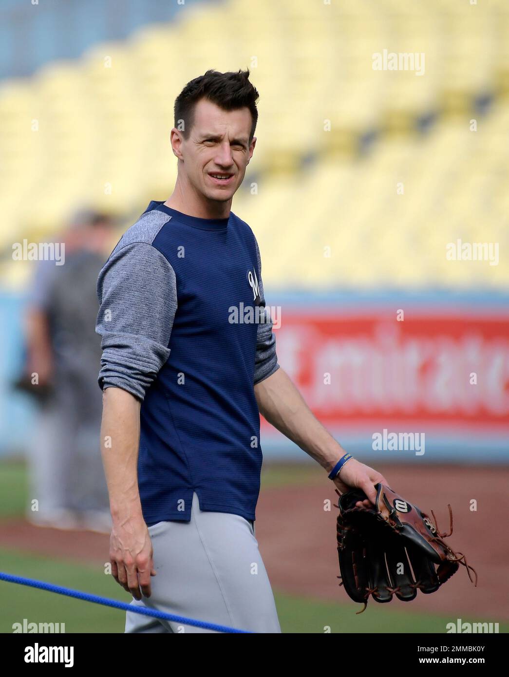 Milwaukee Brewers manager Craig Counsell walks off the field after a ...