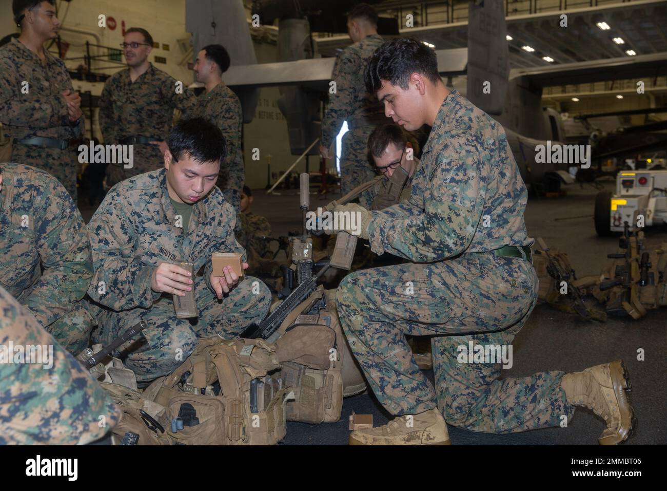 U.S. Marines with Battalion Landing Team 2/5, 31st Marine Expeditionary ...