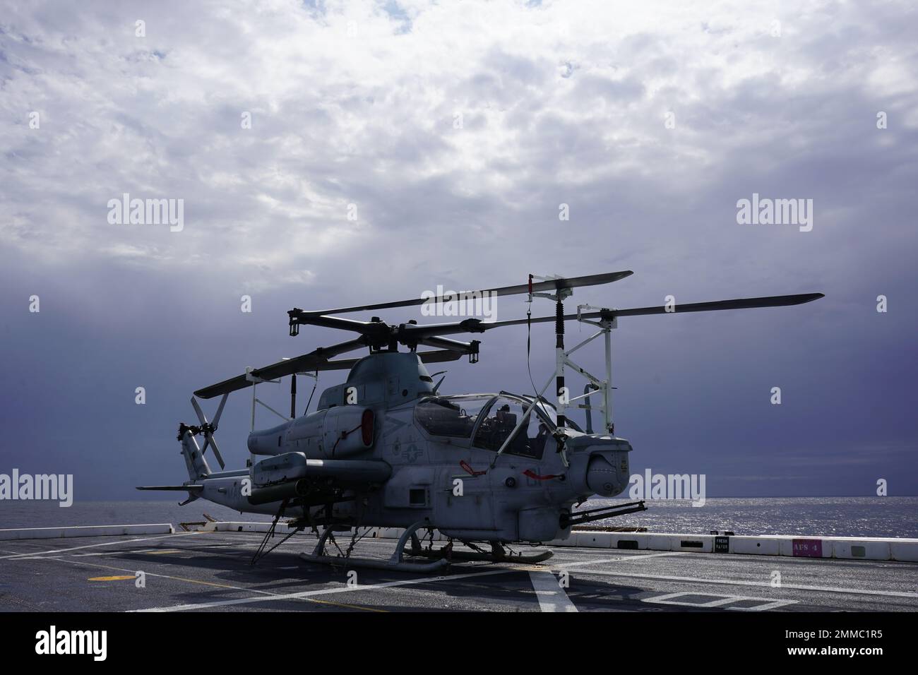 A U.S. Marine Corps AH-1Z helicopter with Marine Light Attack ...
