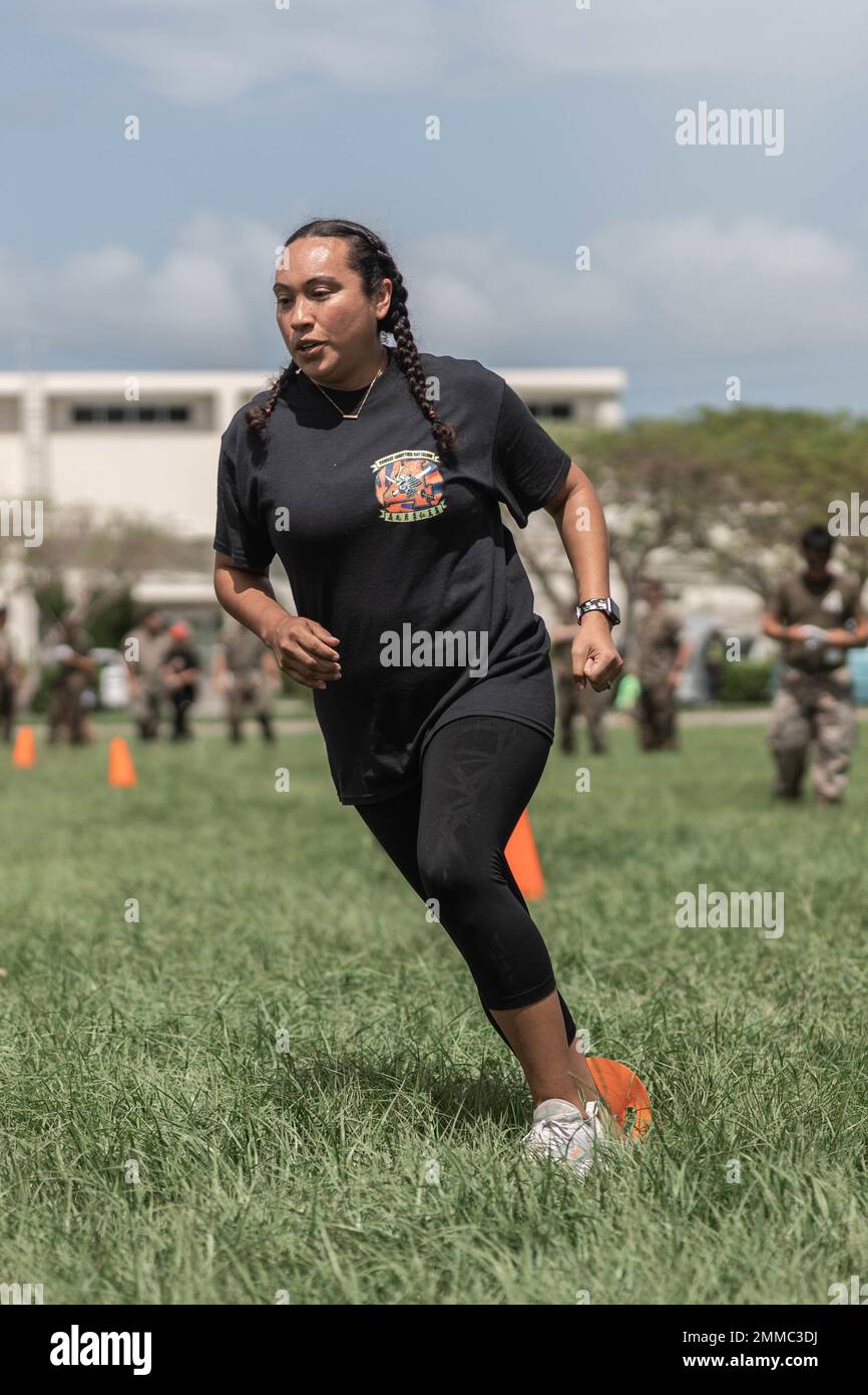 Sandra Lerma, a military spouse, participates in a modified Combat ...