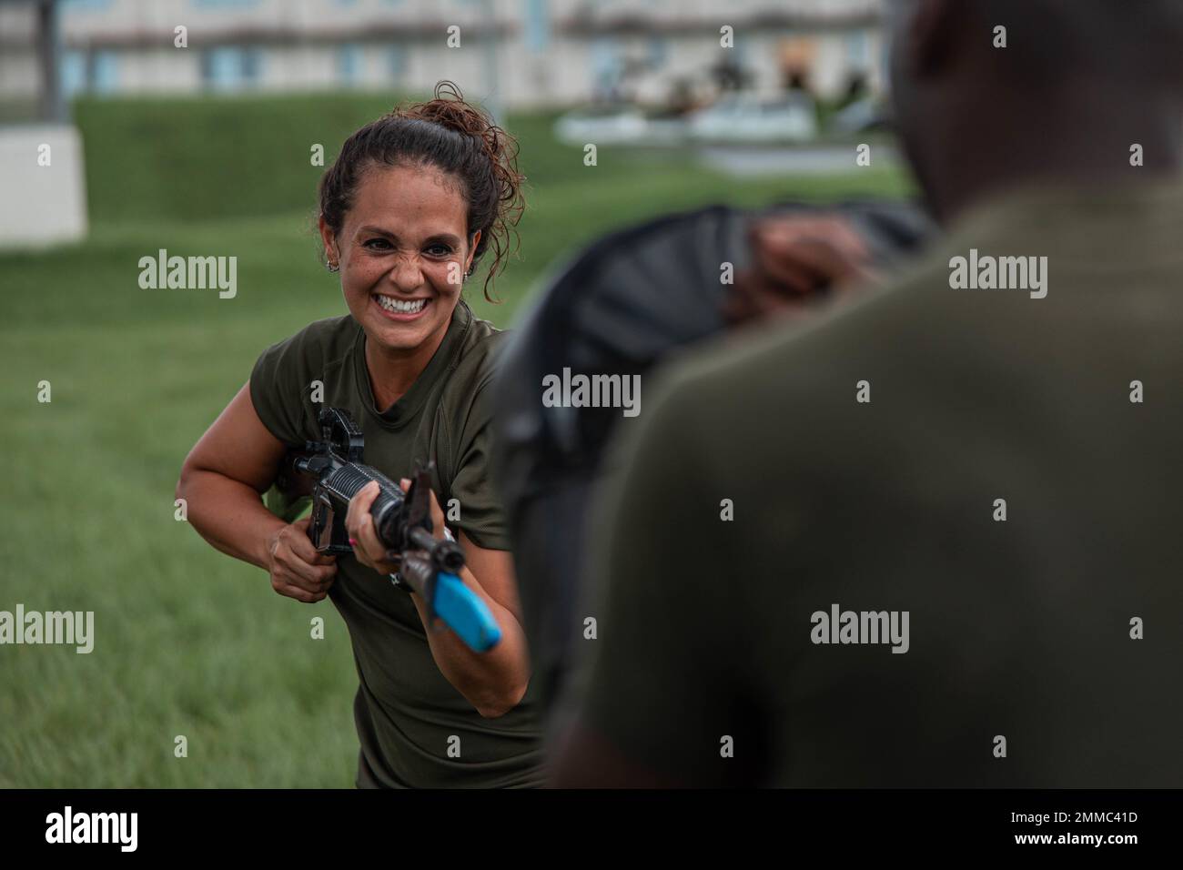 Annie Smack, a military spouse, practices Marine Corps Martial Arts ...