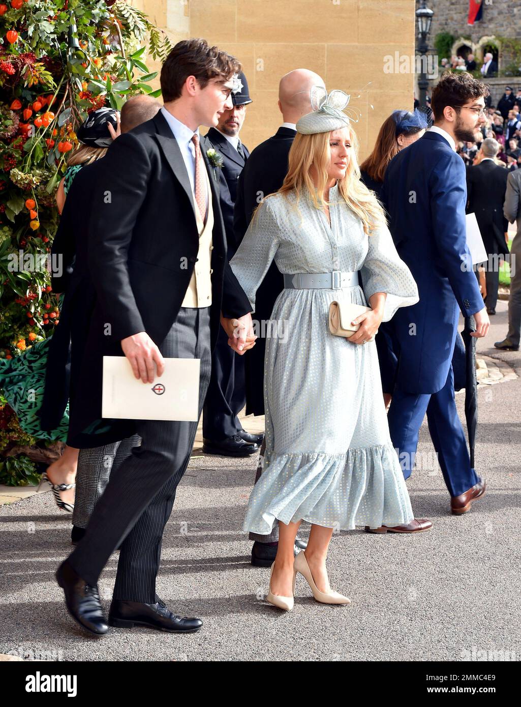 Caspar Jopling and Ellie Goulding depart after the wedding of Princess ...