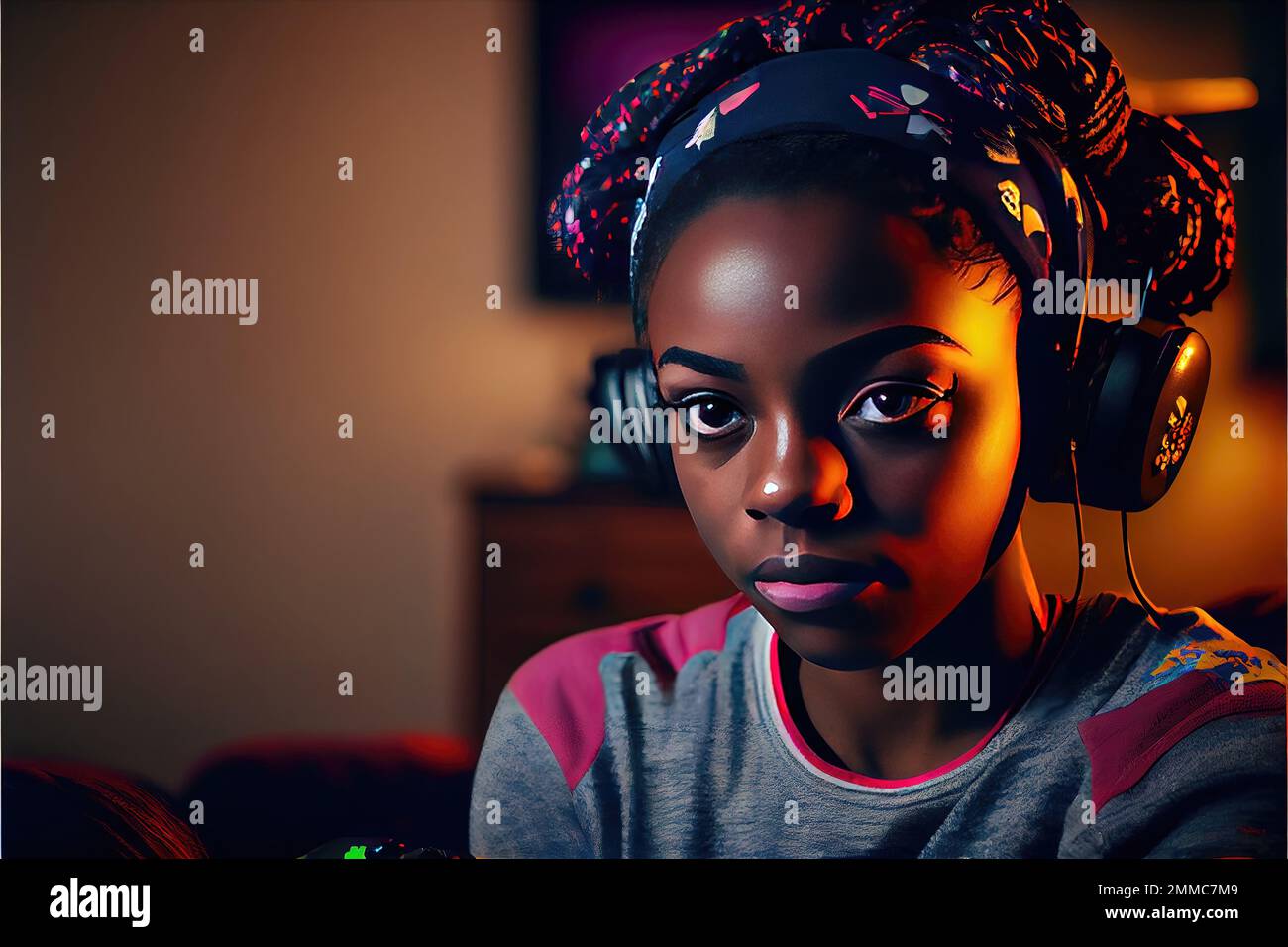 Black gamer hi-res stock photography and images - Alamy