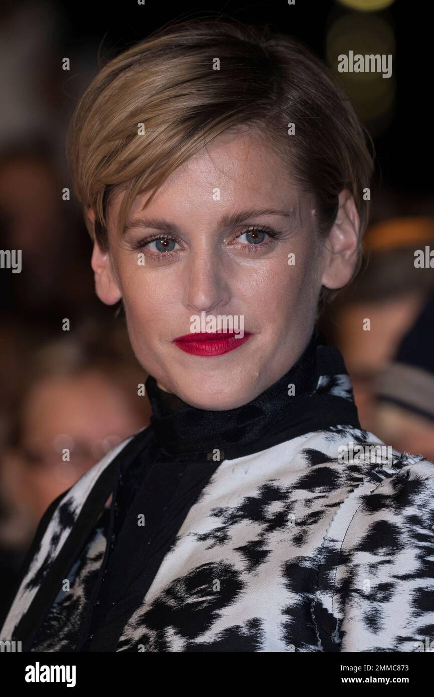 Denise Gough poses for photographers upon arrival at the premiere of ...