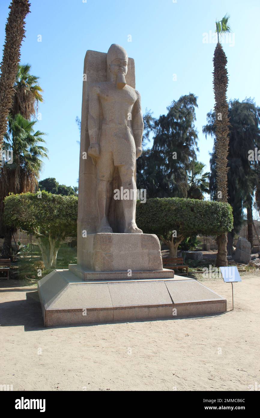 Statue of Rameses II in Mit Rahina Museum Stock Photo - Alamy