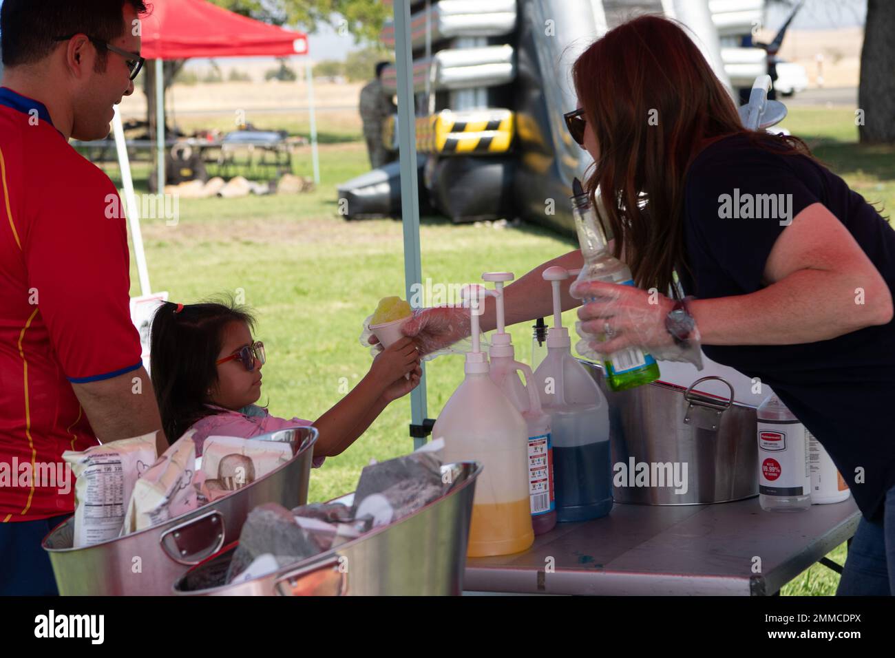 The Beale Air Force Base United Services Organization passes out snow ...