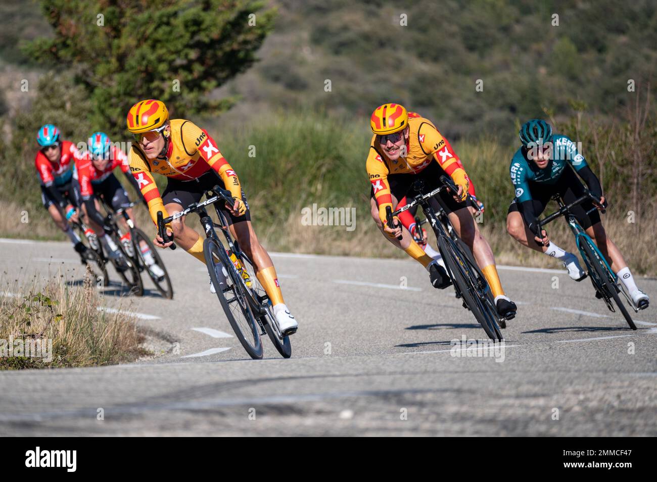 Rider Uno-X Pro Cycling Team during the Grand Prix La Marseillaise 2023 ...