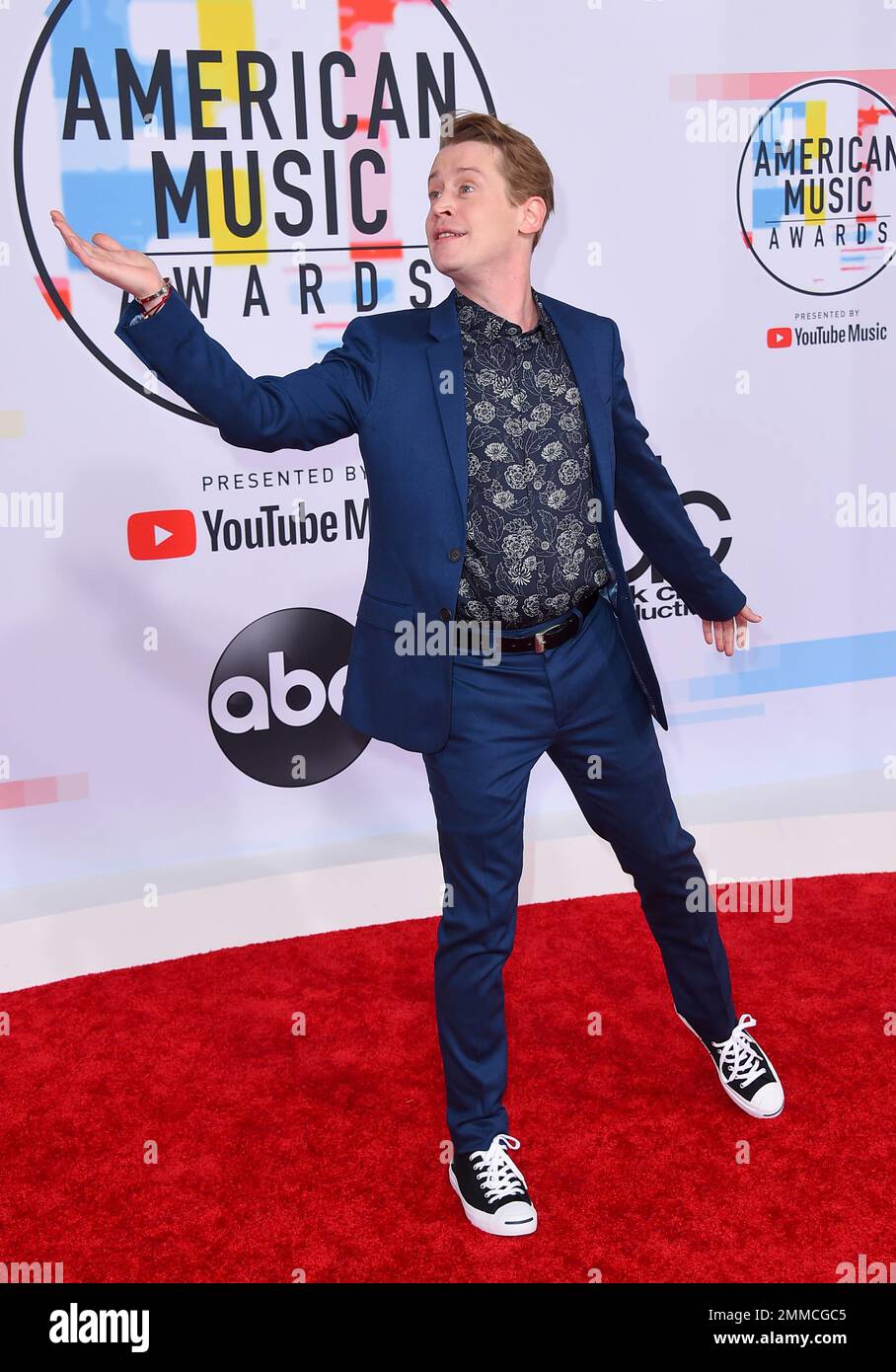 Macaulay Culkin arrives at the American Music Awards on Tuesday, Oct. 9 ...