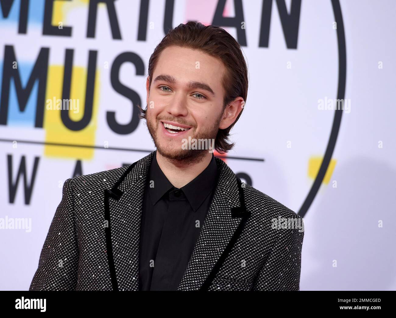 Zedd arrives at the American Music Awards on Tuesday, Oct. 9, 2018, at ...