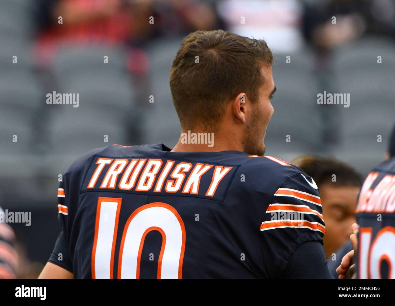 Chicago Bears quarterback Mitchell Trubisky (10) during the Carolina ...