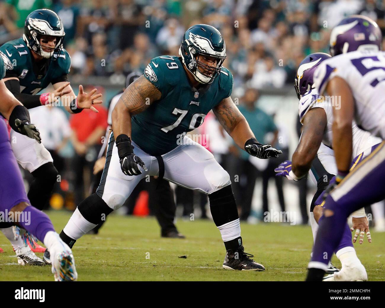 Philadelphia Eagles offensive guard Brandon Brooks during an NFL ...