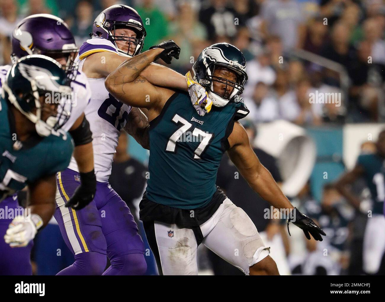 Philadelphia Eagles defensive end Michael Bennett during an NFL ...