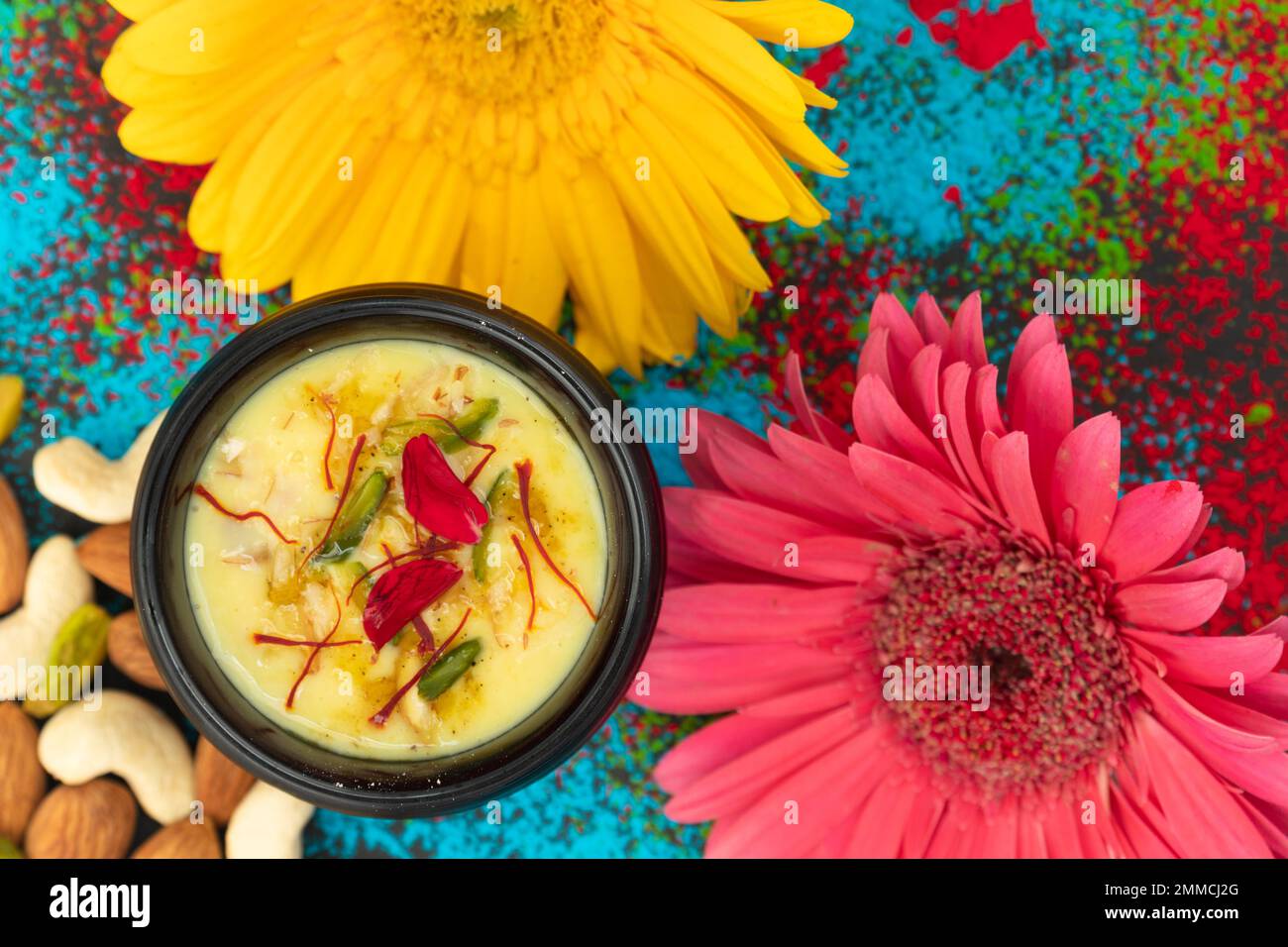 Kesar Badam Thandai Prepared With Fennel Seeds, Dry Fruits, Cardamom ...