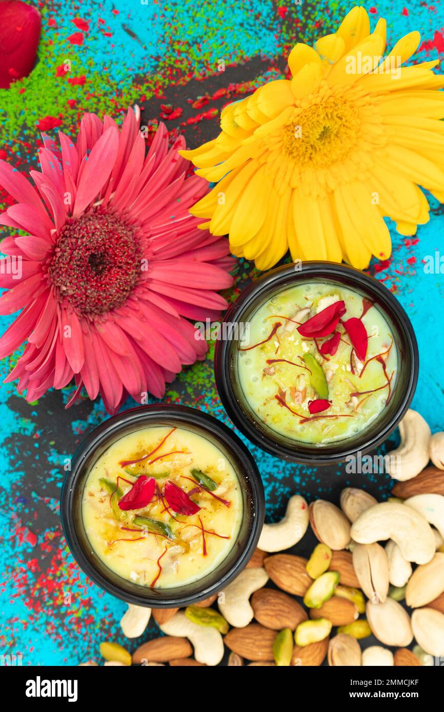 Pista Kesar And Badam Thandai Prepared With Fennel Seeds, Dry Fruits ...