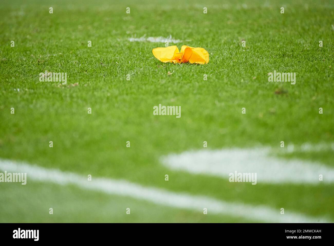 Penalty flag on the field during an NFL football game at First Energy ...