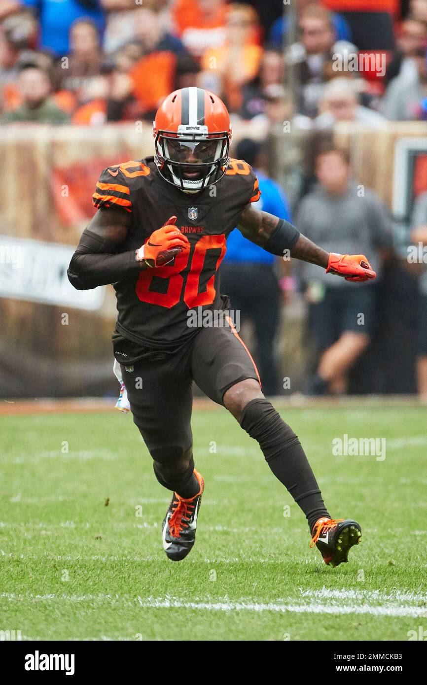 Cleveland Browns wide receiver Jarvis Landry (80) runs a route against ...