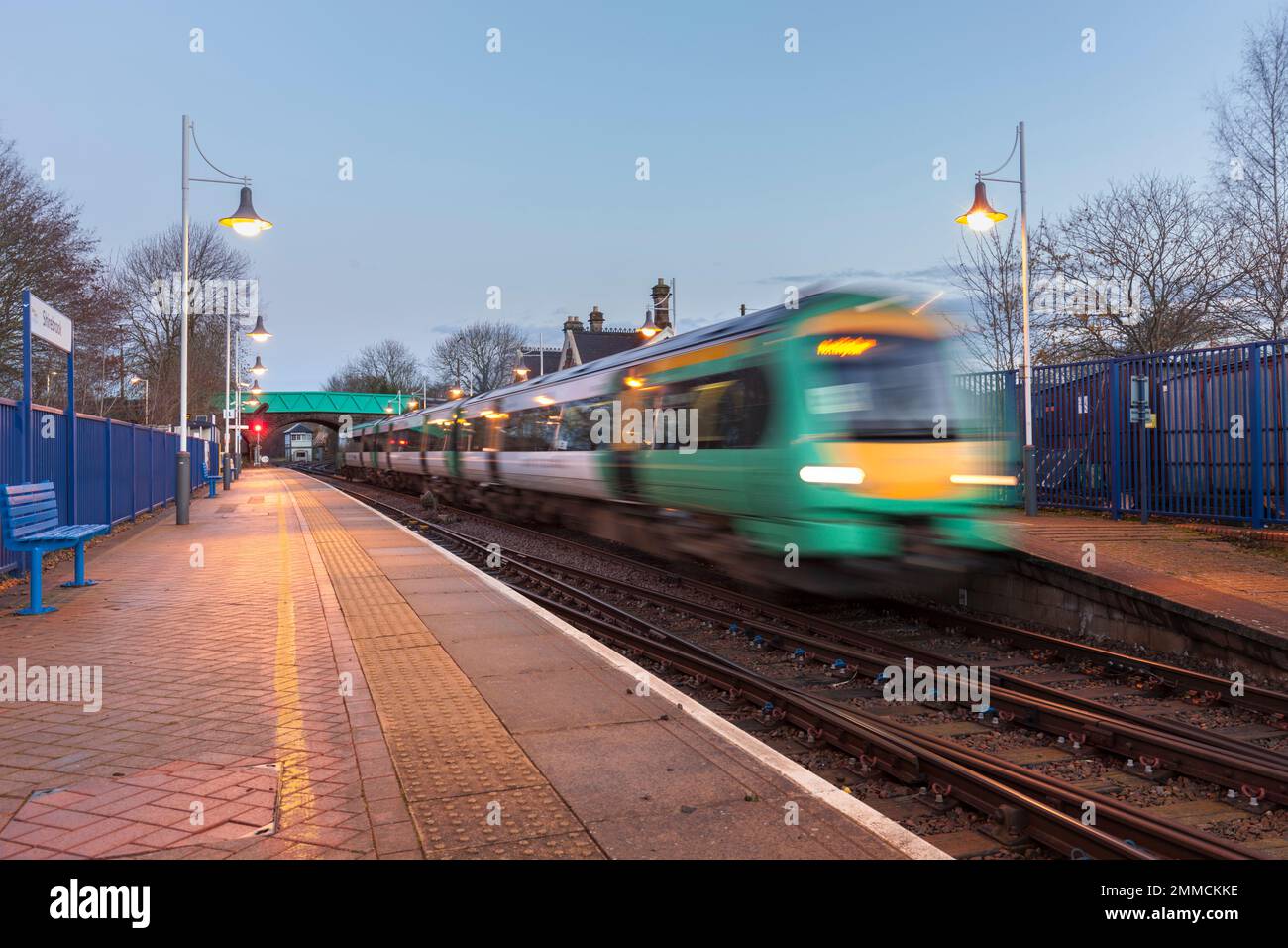 East Midlands Railway class 170 Turbostar train carrying Southern ...