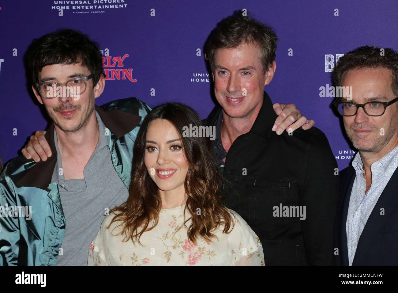 Jim Hosking, from left, Aubrey Plaza, David Wike and Sam Bisbee attend ...