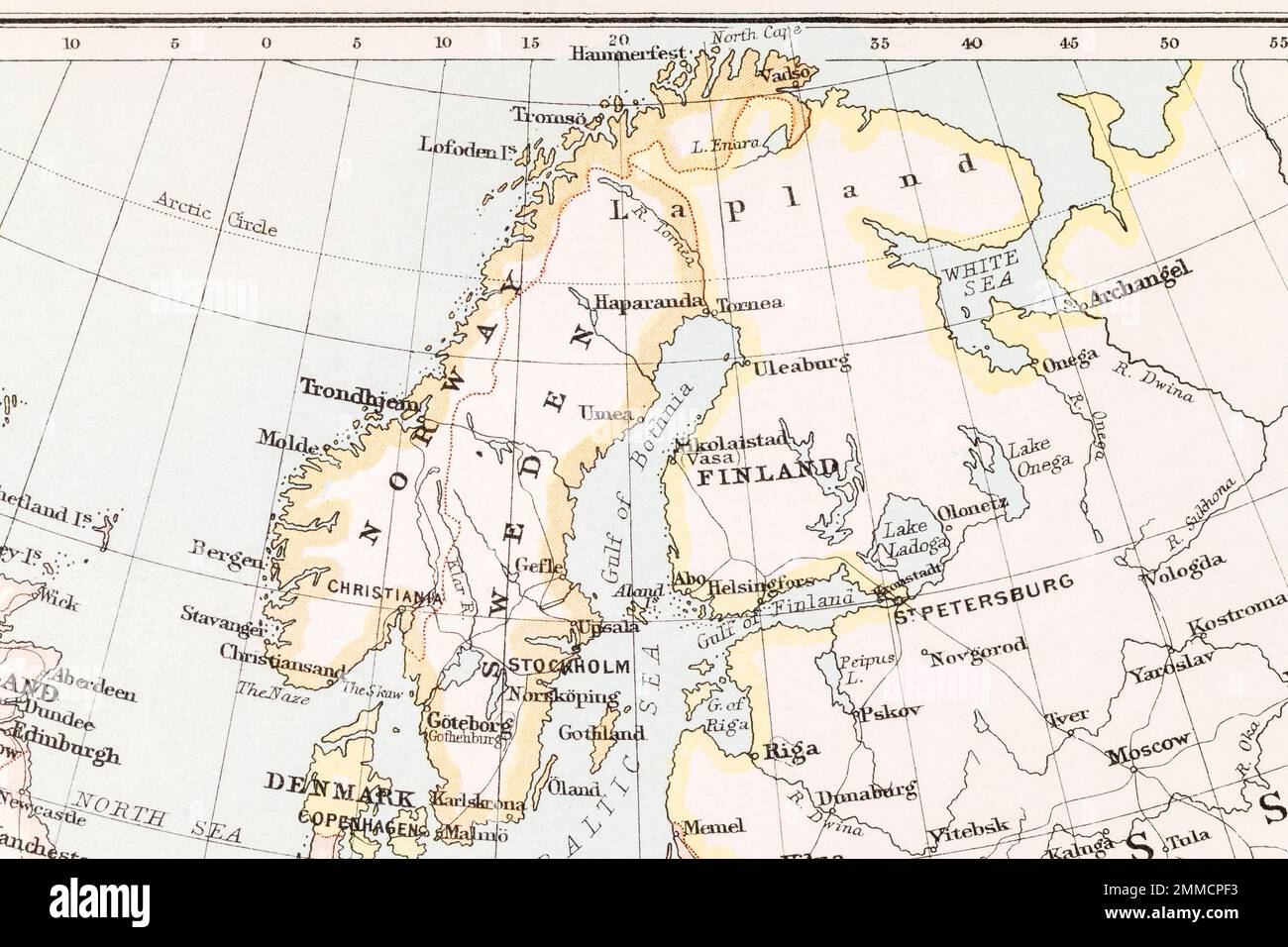 Atlas map finnish russian border hi-res stock photography and images ...