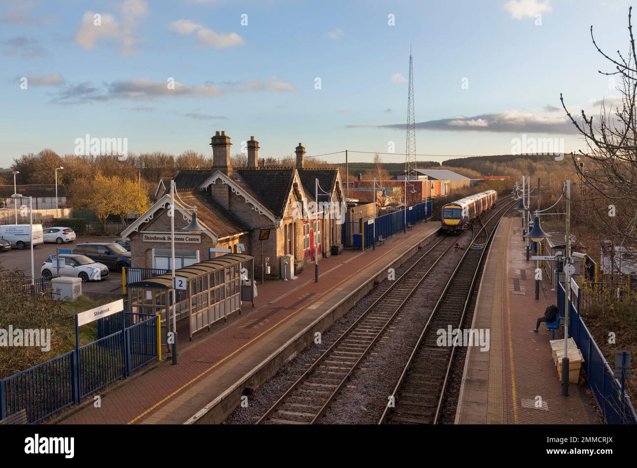 East Midlands Railway class 170 Turbostar train 170416 at Shirebrook ...