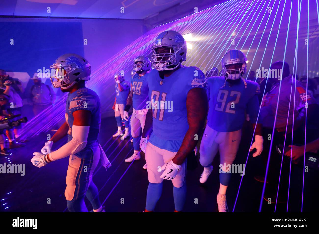 Detroit Lions' Glover Quin, from left, A'Shawn Robinson (91) and ...