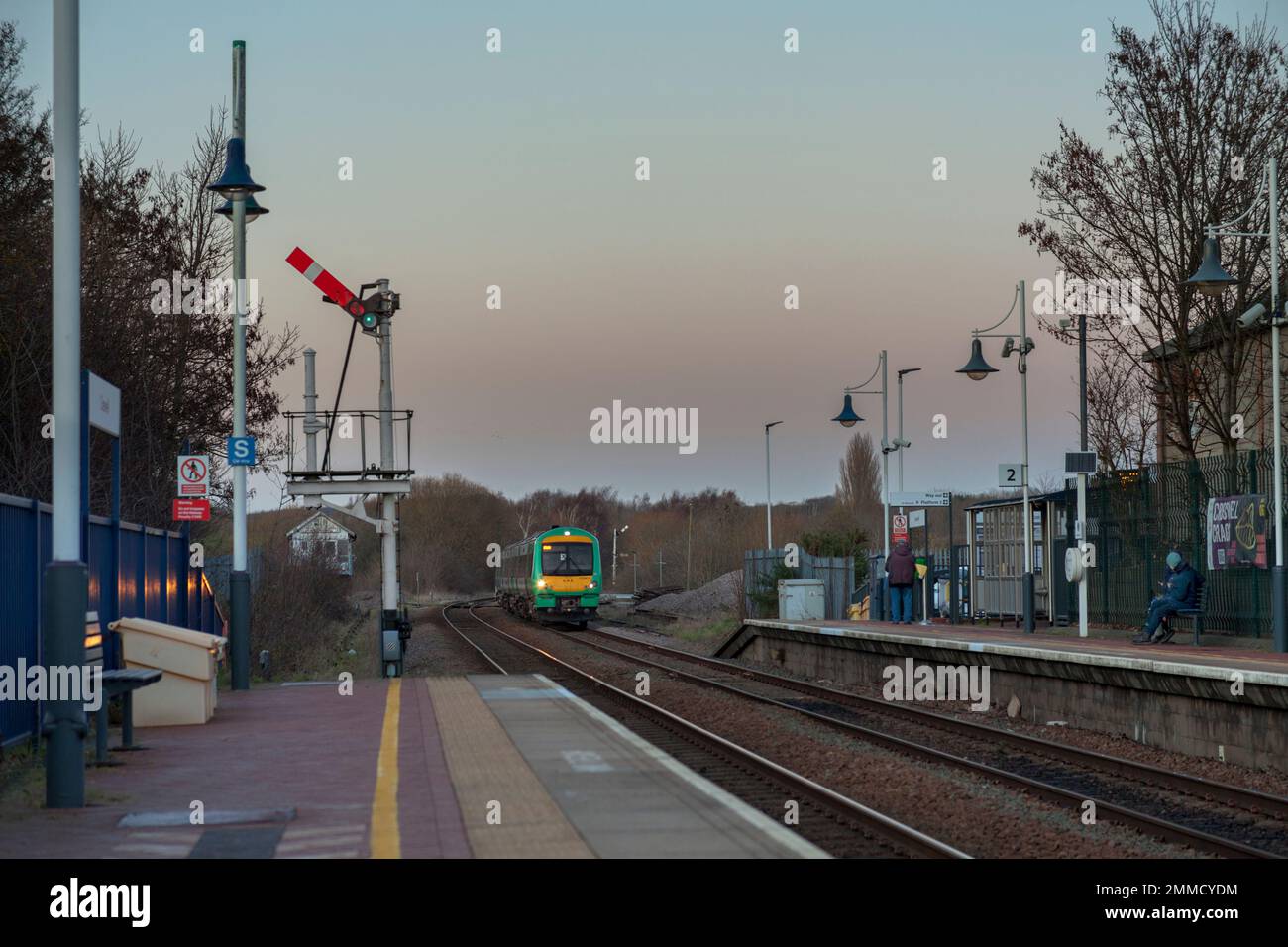 East Midlands Railway class 170 Turbostar train 170923 arriving at ...