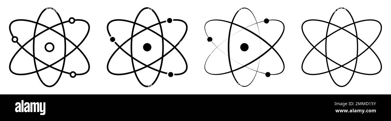Atom icon set. Molecule symbols. Symbol for website design, logo, app ...