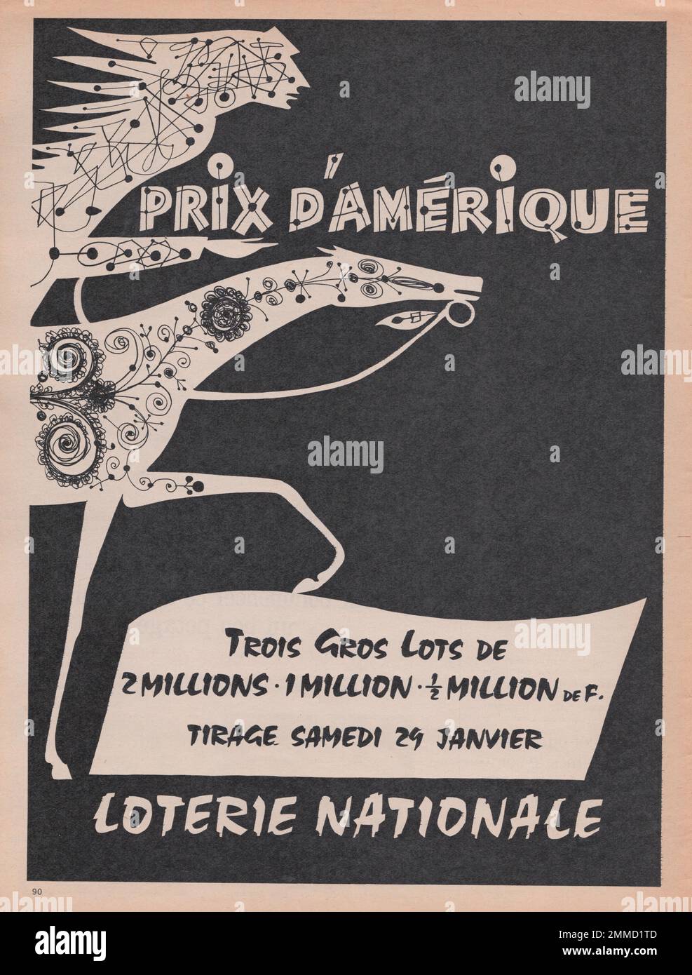 French lottery vintage magazine advertisement hi-res stock photography ...