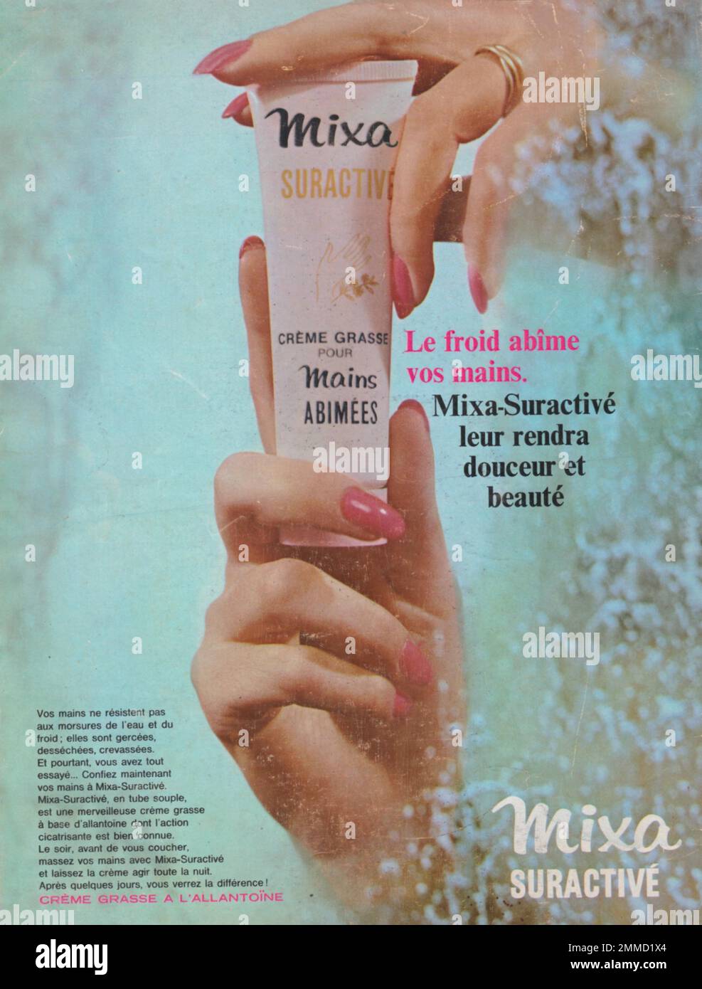 Mixa hand cream vintage magazine advertisement Stock Photo - Alamy