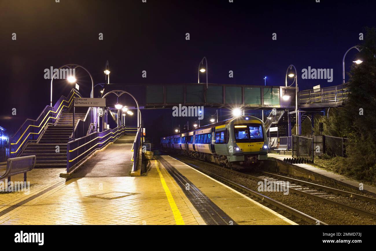 East Midlands Railway class 170 Turbostar train 170923 at Mansfield ...