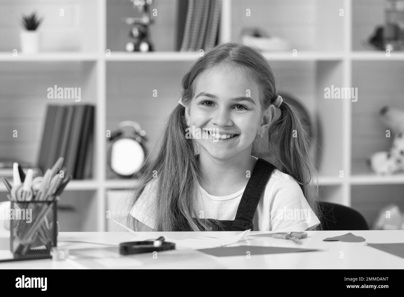 back to school. teen girl ready to study. happy childhood. cheerful kid ...