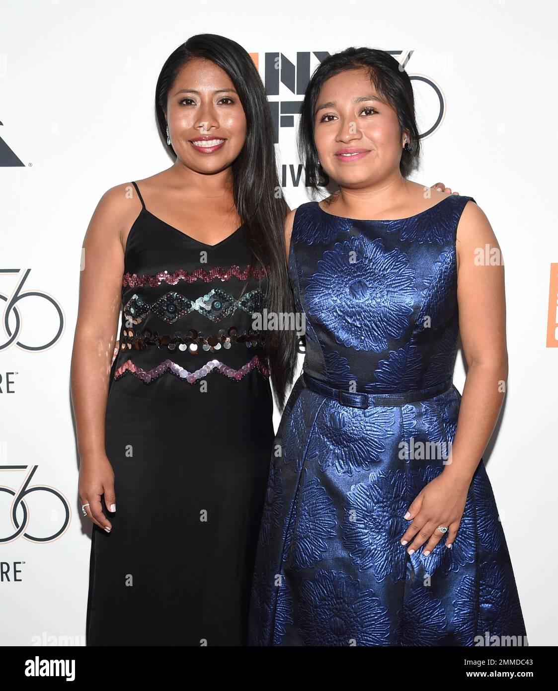 Actresses Yalitza Aparicio, left, and Nancy Garcia attend the premiere ...